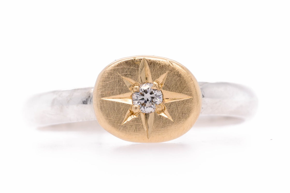 Diamond Starburst Stack Ring – Anne Waddell Jewelry